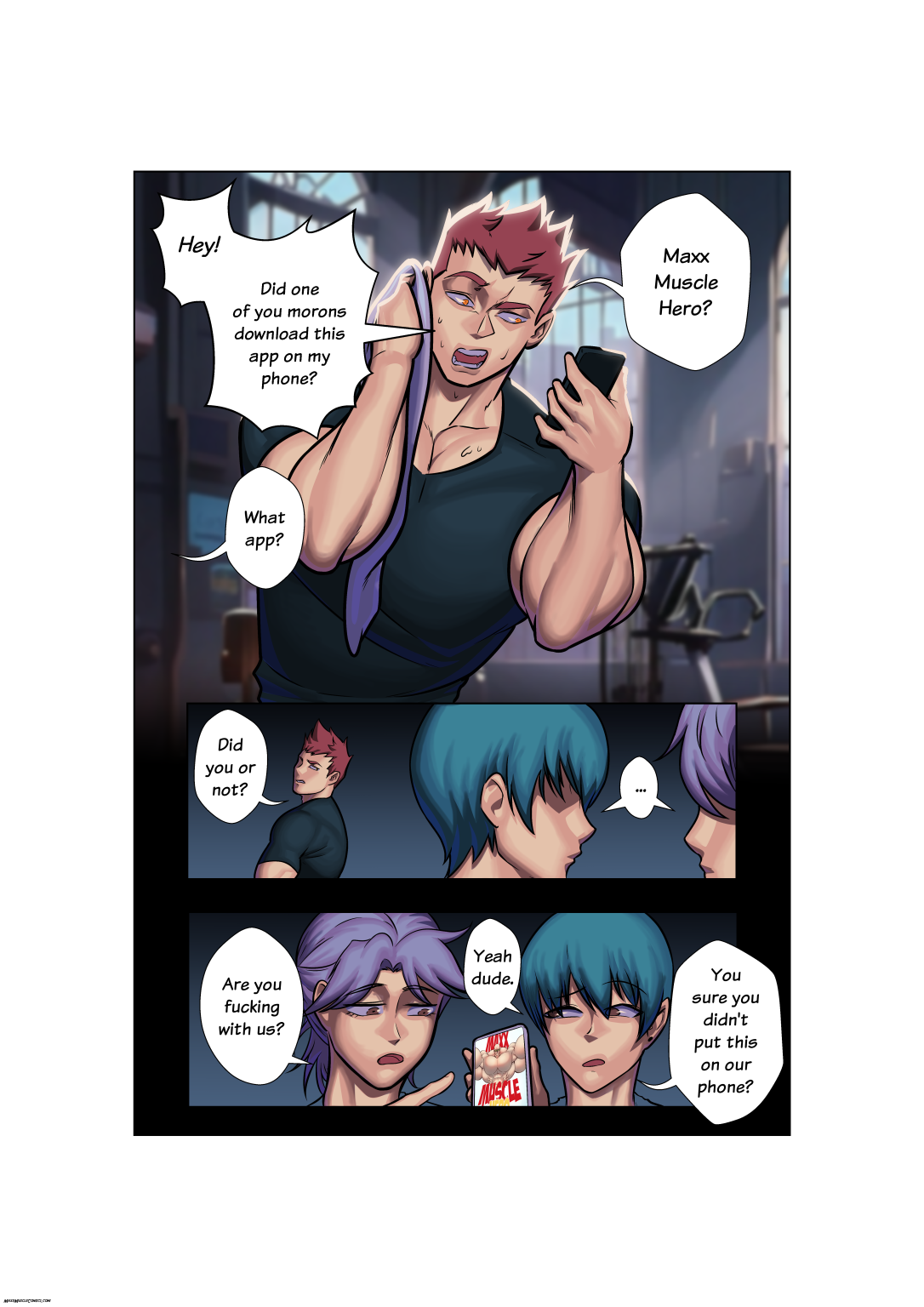 TheApp 2 - Comic by MassuLavu - MaxxMuscleComics